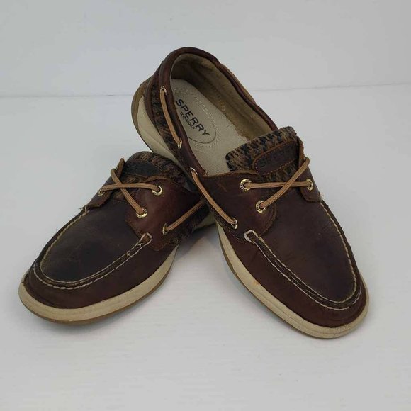 Sperry | Shoes | Sperry Topsider Womens Intrepid Boat Shoes Brown ...